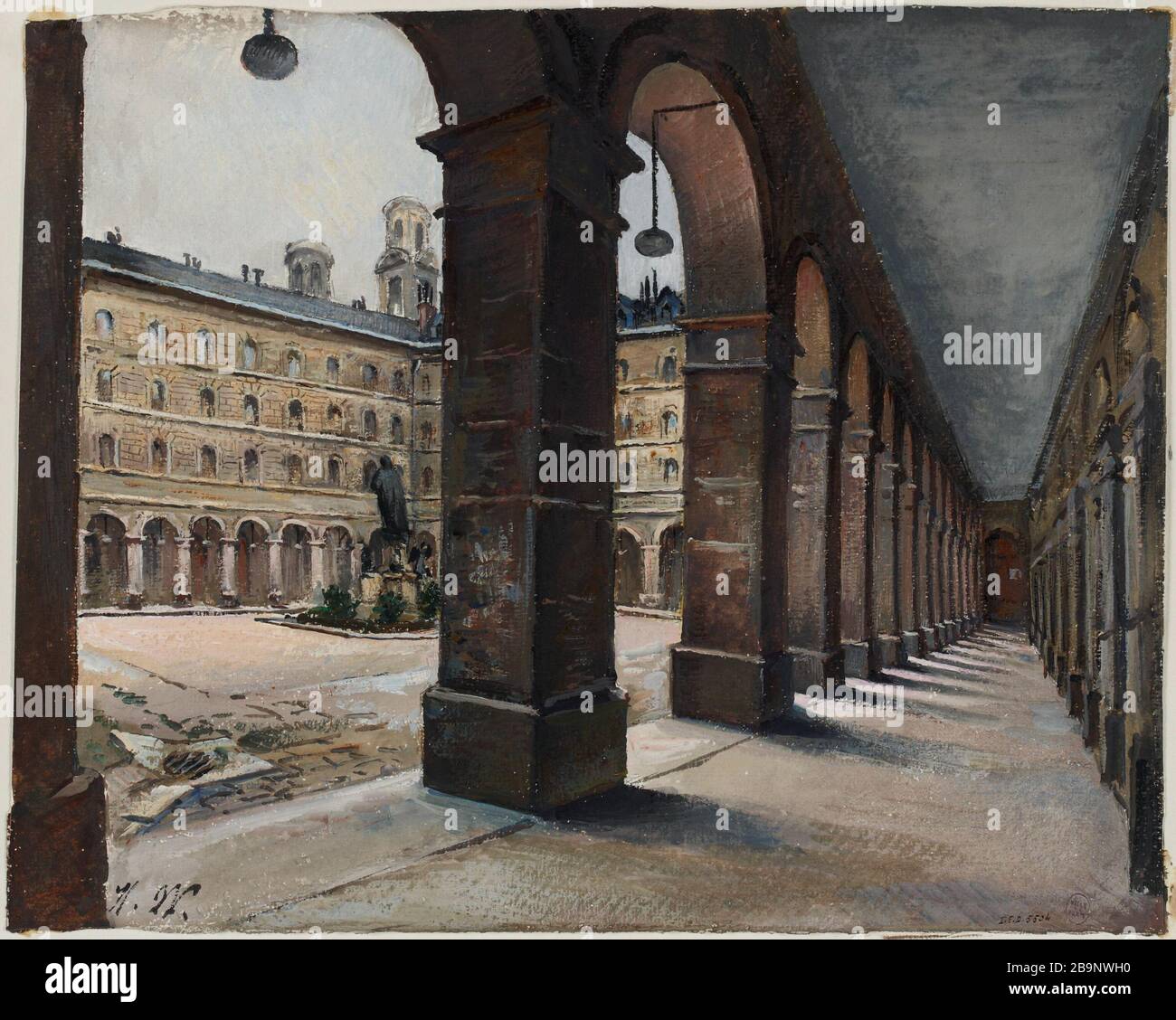 Courtyard St. Sulpice Seminary in 1907 Stock Photo - Alamy