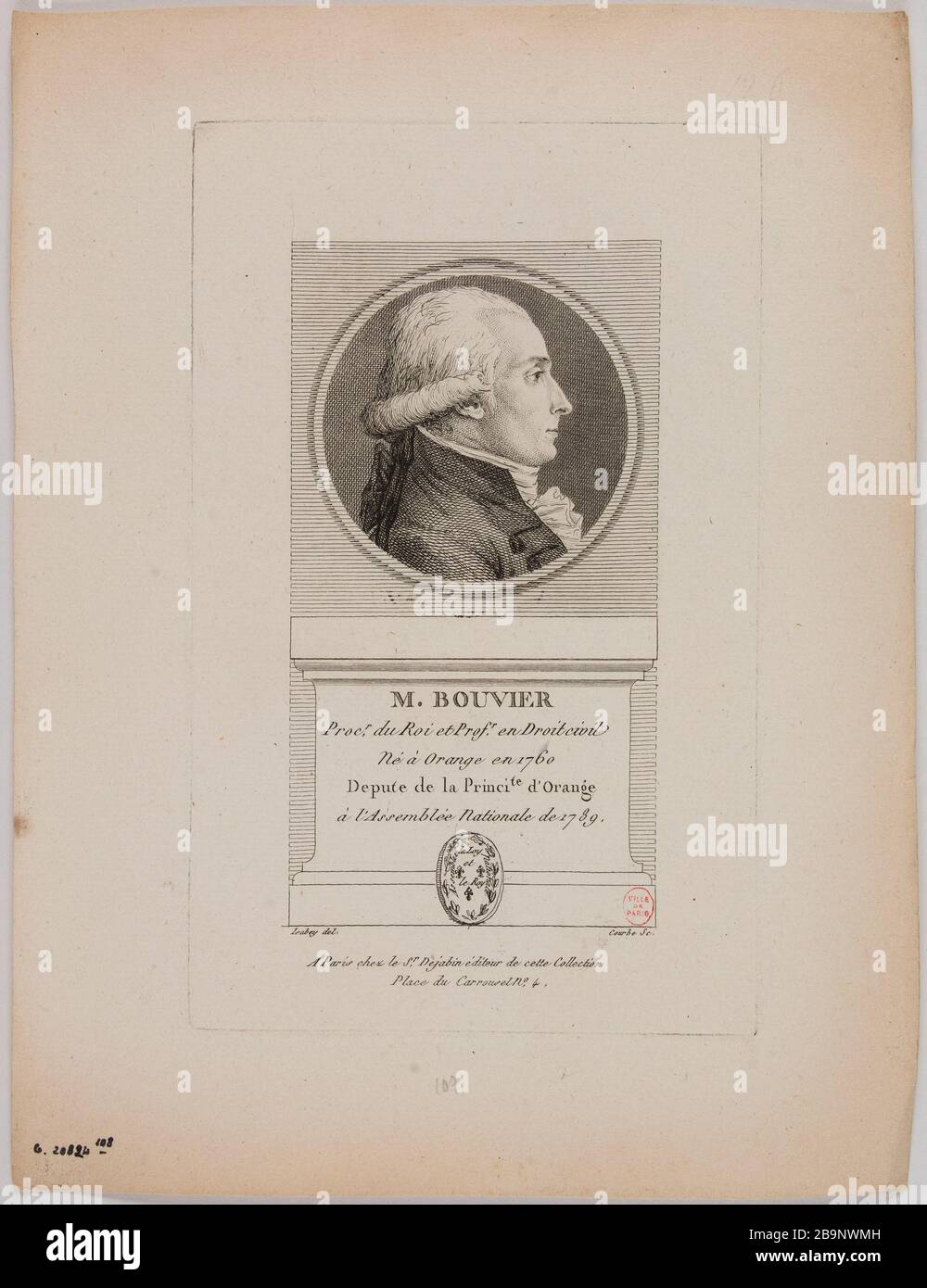 Portrait of Mr. Bouvier. Wilbrode Nicolas Magloire Courbe. Portrait de ...