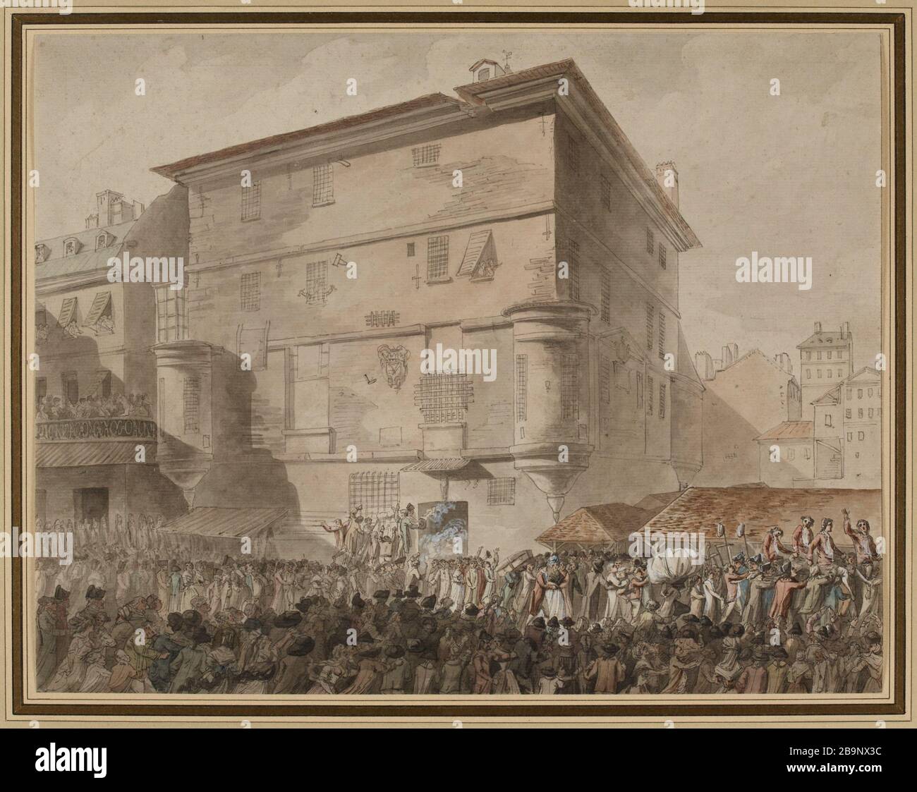 French Guards issued prison of the Abbey, June 30, 1789 Stock Photo - Alamy