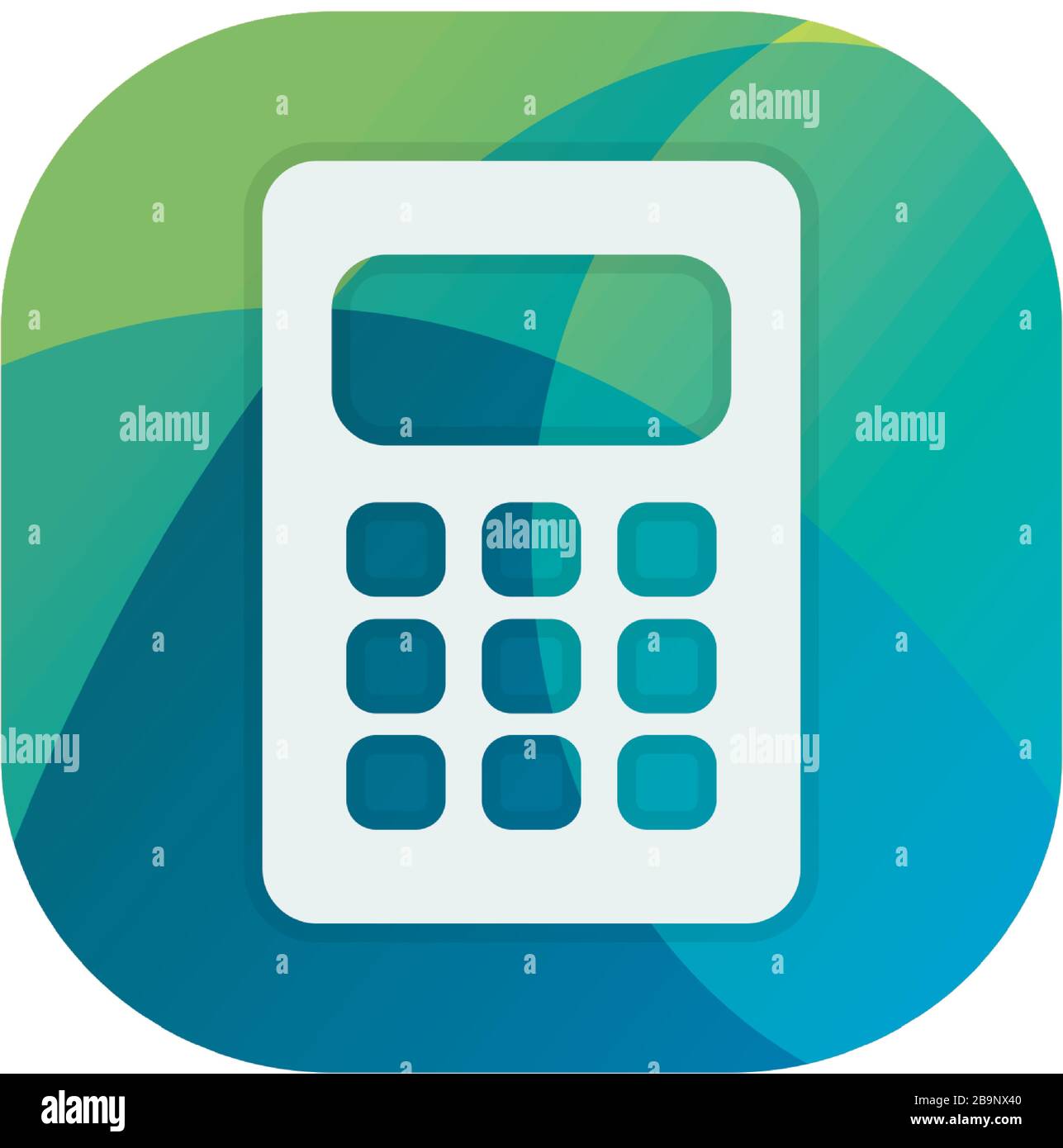 Calculator block flat style icon design, Mathematics finance device ...