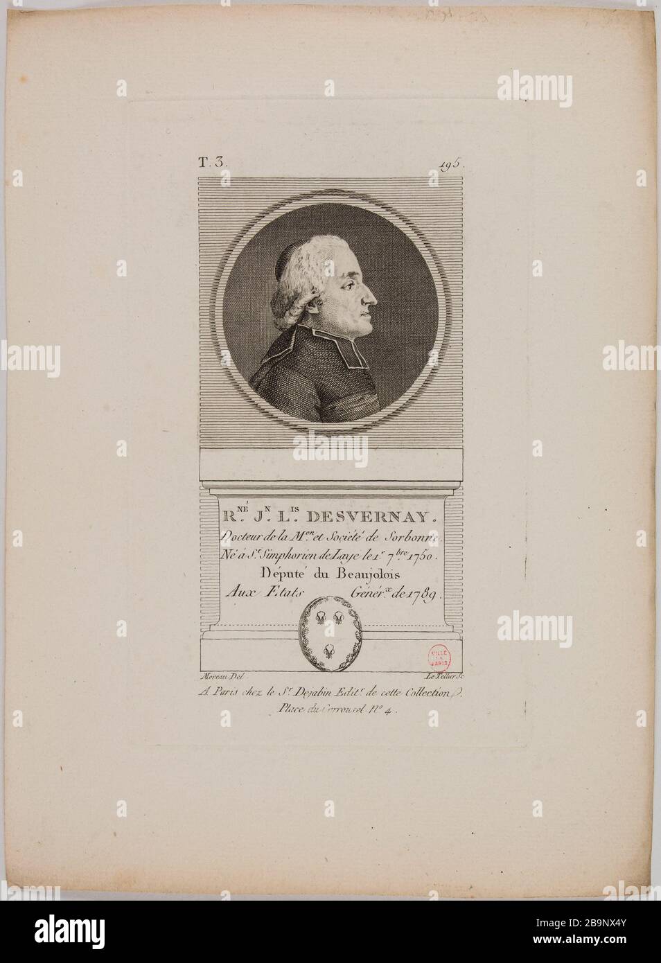 Portrait of R.né J.n L.is Desvernay. Charles-François Le Tellier (173 ...