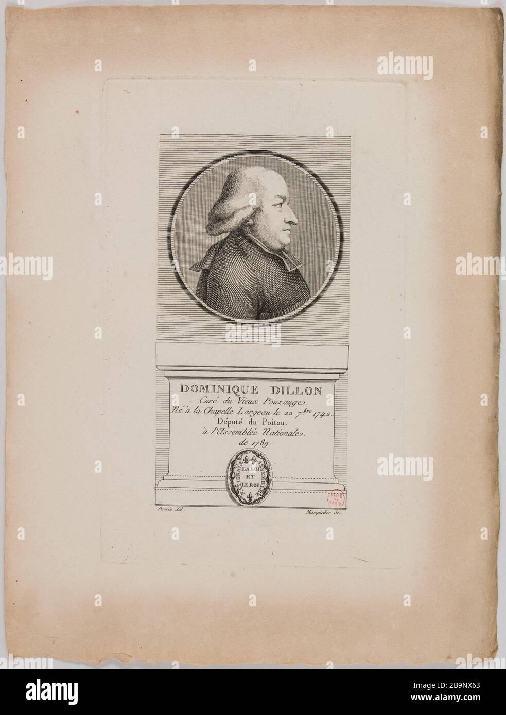 Portrait of Dominique Dillon. Nicolas François Joseph Masquelier (1760 ...