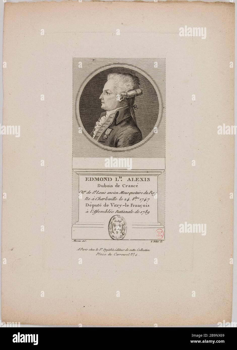 Portrait of Edmond L.is Alexis. Charles-François Le Tellier (173-1800 ...