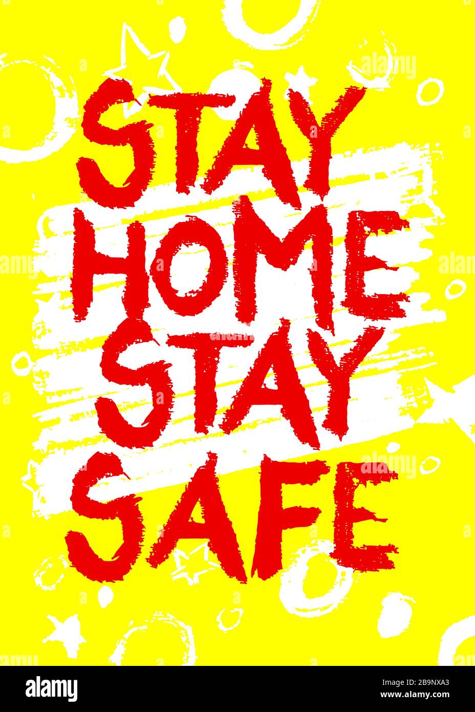 Stay home word hand Stock Vector Images - Alamy