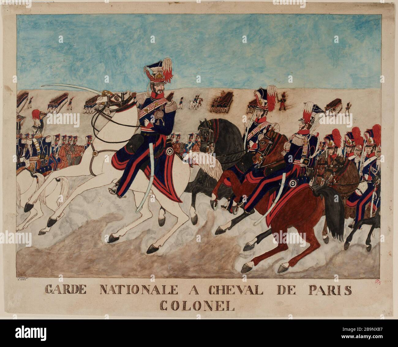 The National Guard on horseback from Paris / Colonel Stock Photo - Alamy