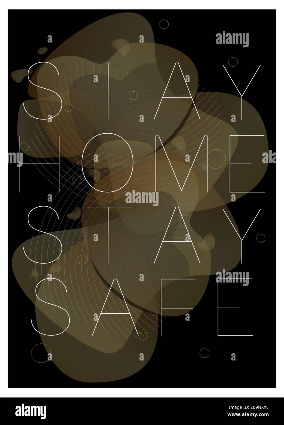 Stay Home Stay Safe banner template design. Abstract vector illustrated ...