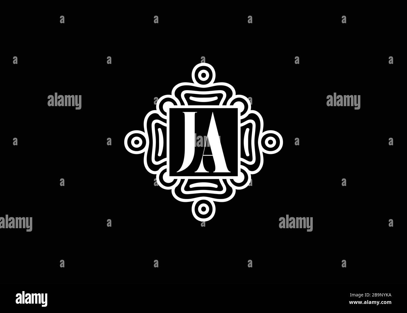 J A, JA Initial Letter Logo design vector template, Graphic Alphabet ...