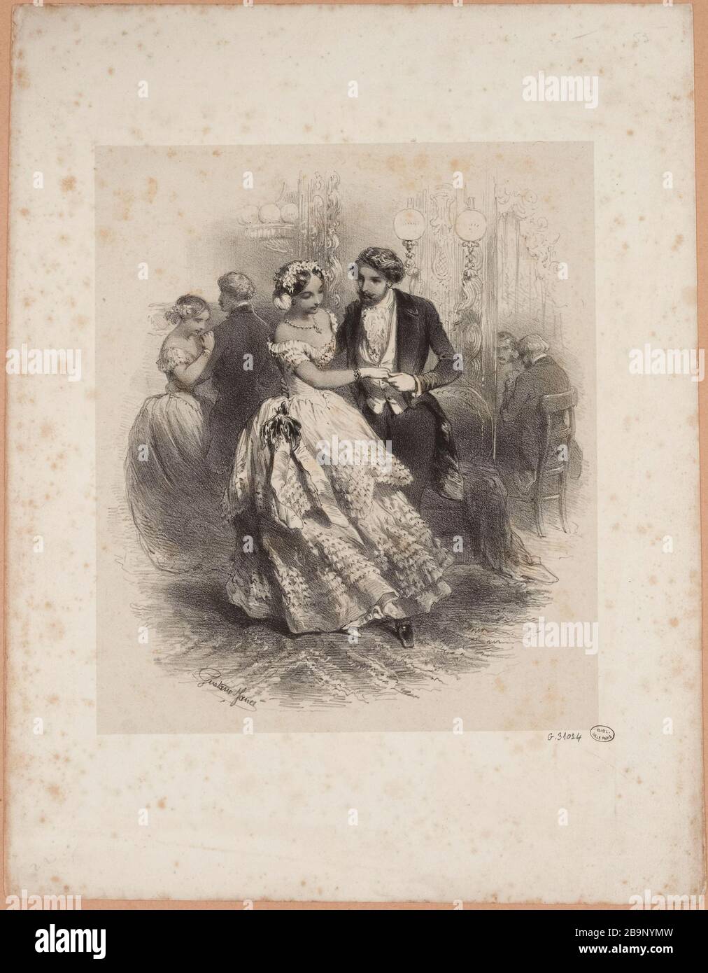 Couple dancing the polka Stock Photo - Alamy