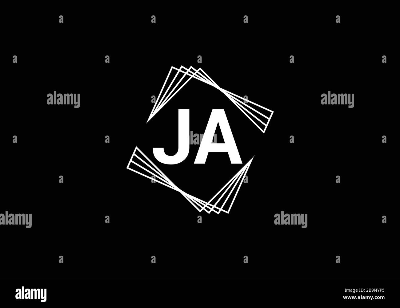 J A, JA Initial Letter Logo design vector template, Graphic Alphabet ...