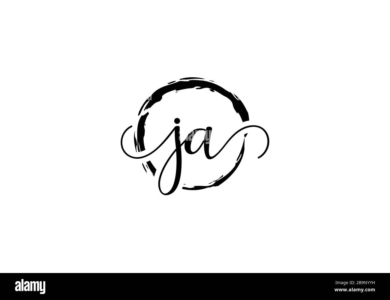 J A, JA Initial Letter Logo design vector template, Graphic Alphabet ...