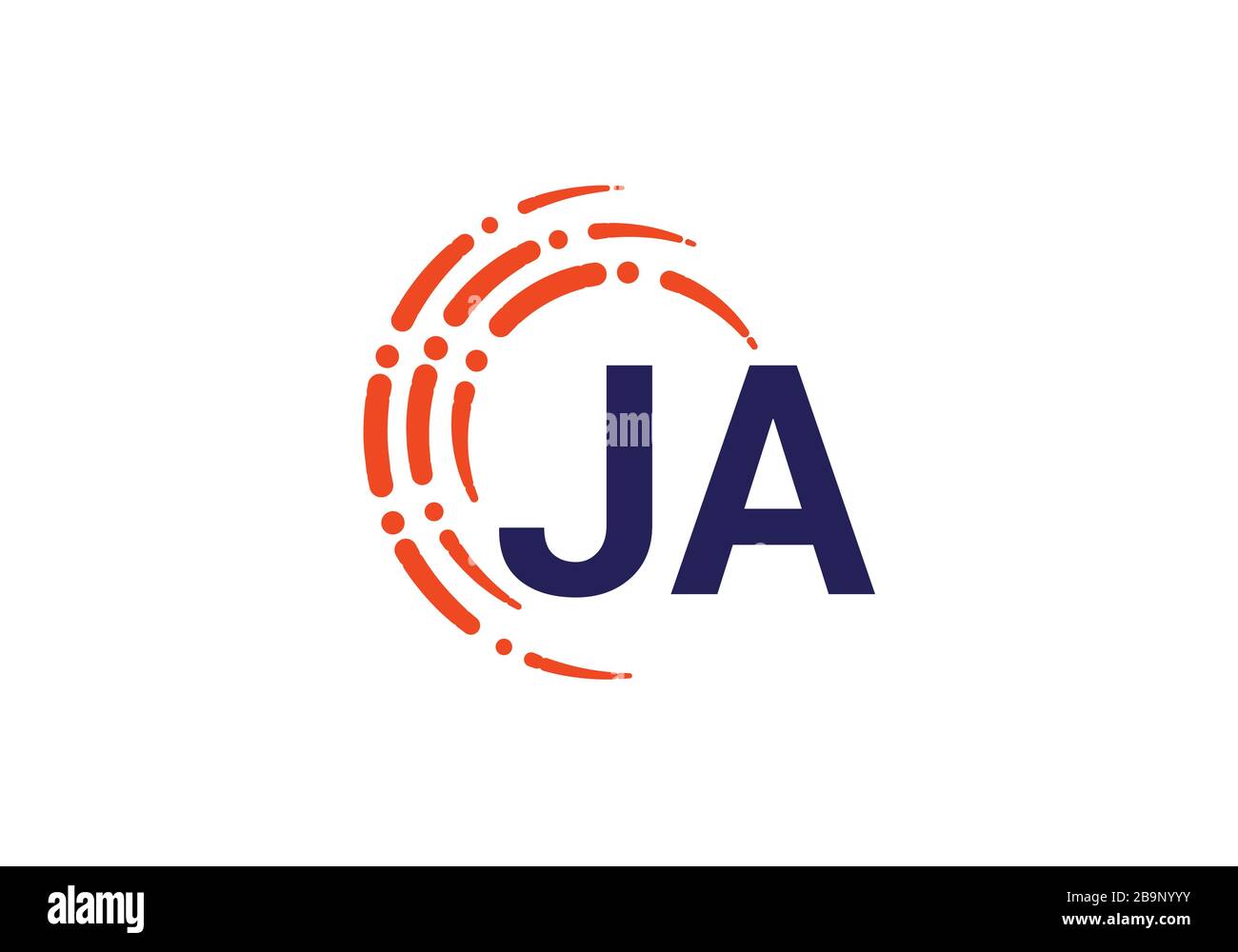J A, JA Initial Letter Logo design vector template, Graphic Alphabet ...