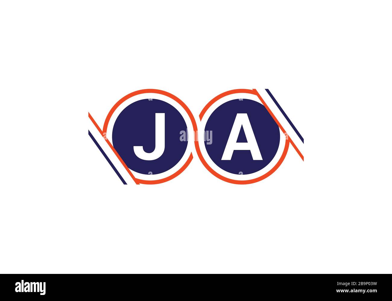 J A, JA Initial Letter Logo design vector template, Graphic Alphabet ...