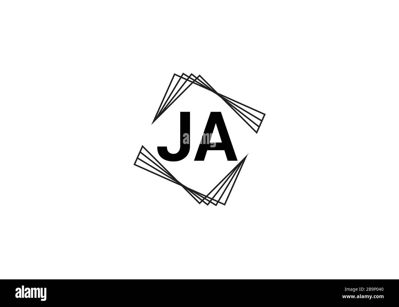 J A, JA Initial Letter Logo design vector template, Graphic Alphabet ...