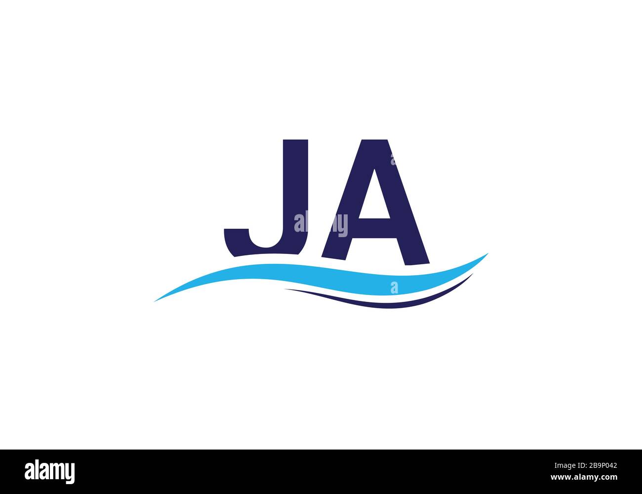 J A, JA Initial Letter Logo design vector template, Graphic Alphabet ...