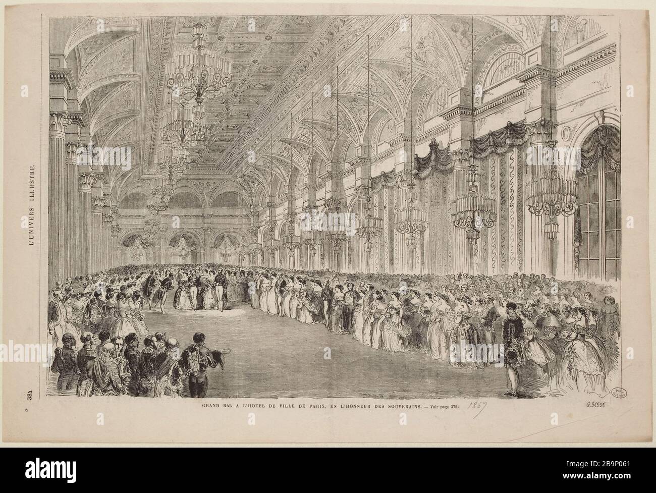 Grand Ball at the Paris City Hall, in honor of the sovereign Stock ...