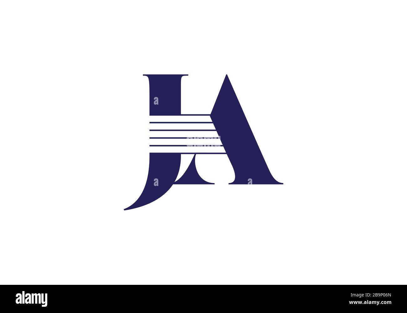 J A, JA Initial Letter Logo design vector template, Graphic Alphabet ...
