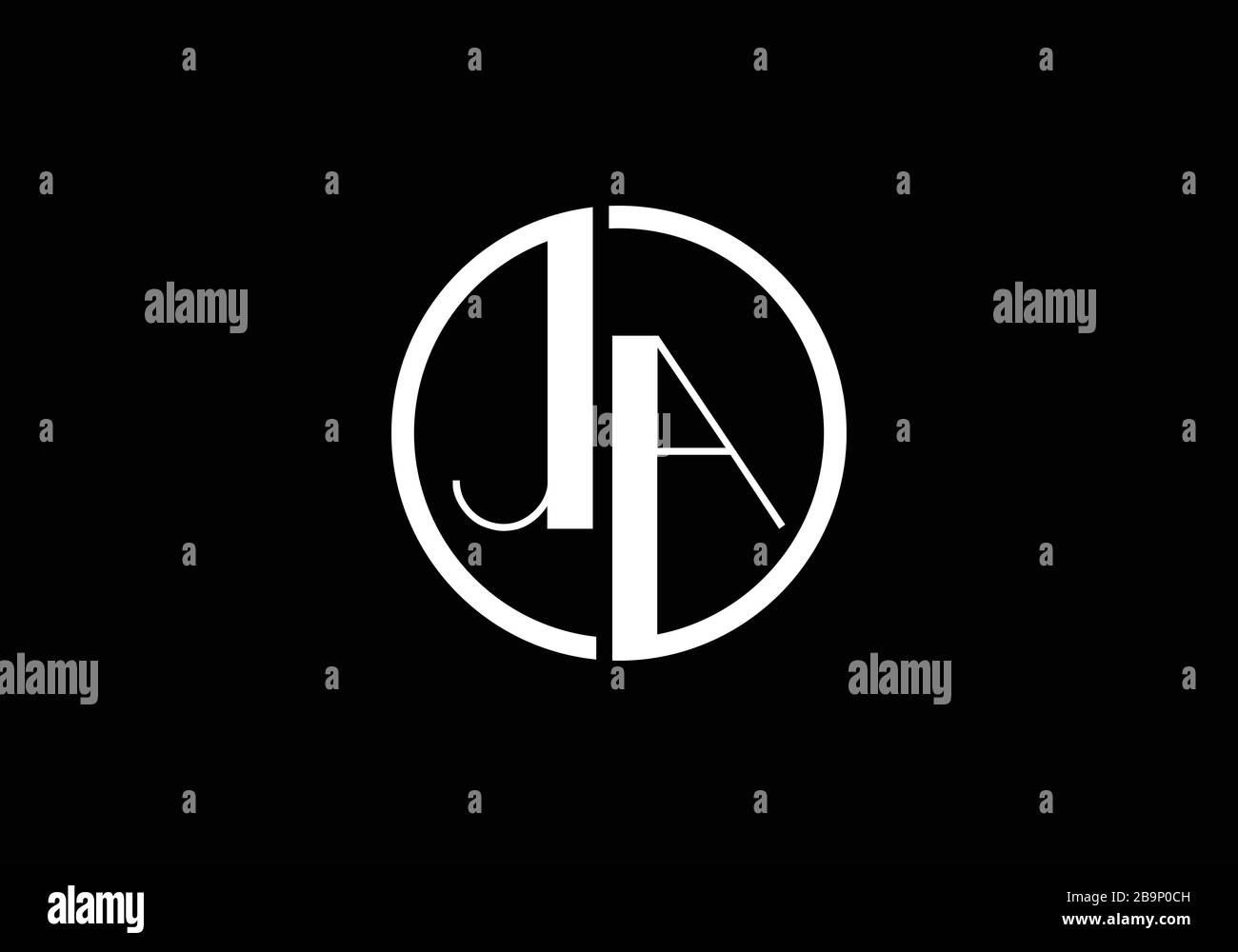 J A, JA Initial Letter Logo design vector template, Graphic Alphabet ...