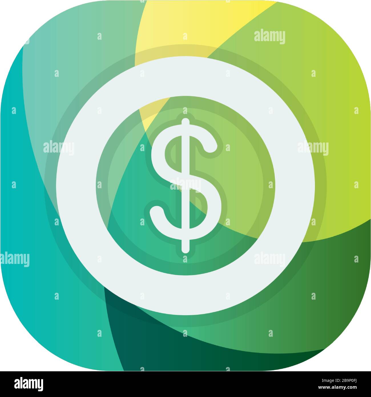 Coin block flat style icon of money financial item banking commerce ...