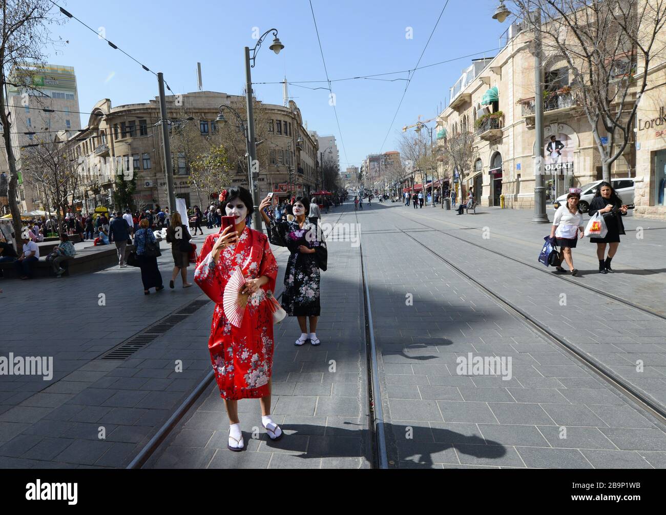 Purim festival in central Jerusalem Stock Photo - Alamy