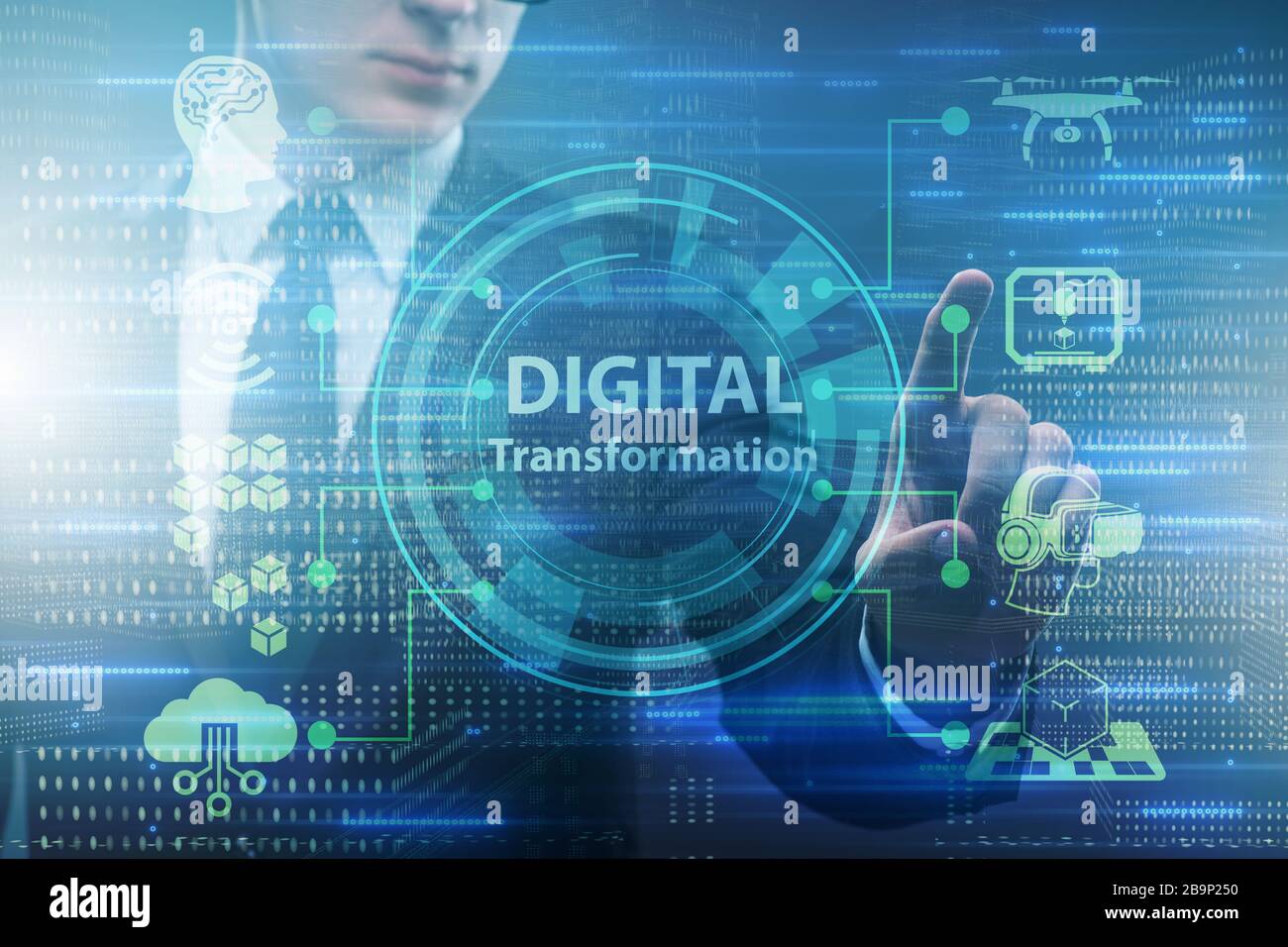 The digital transformation and digitalization technology concept Stock ...