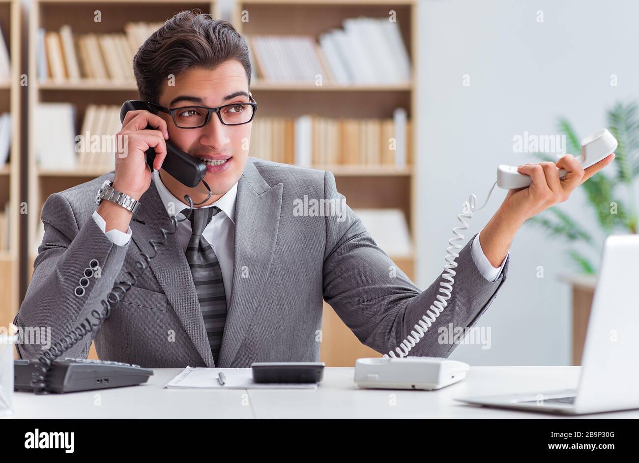 Angry helpdesk operator in hi-res stock photography and images - Alamy