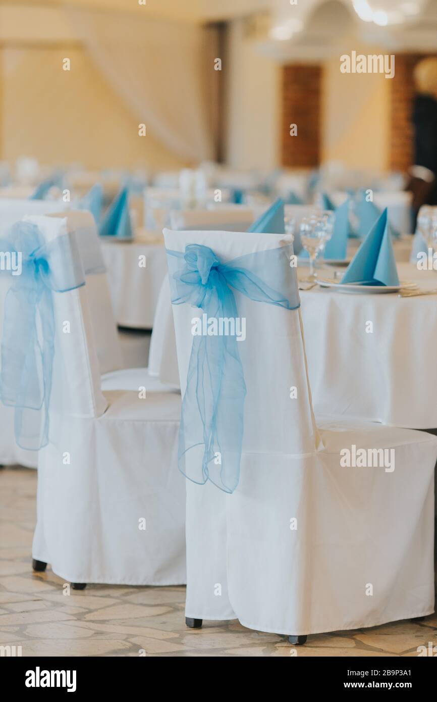 Closeup decorated chairs under hi-res stock photography and images - Alamy