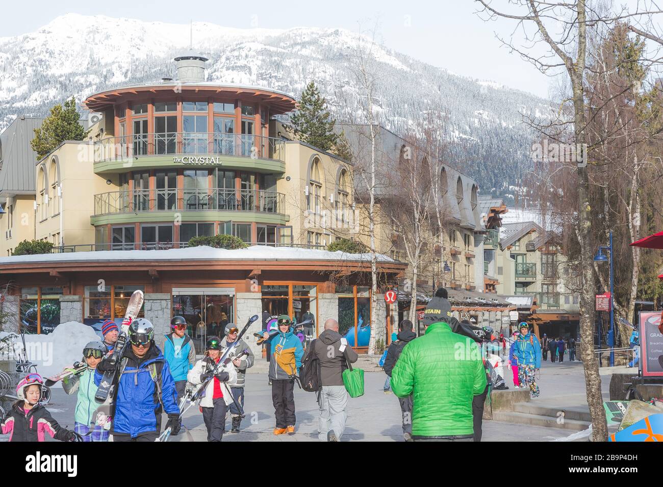 Whistler village gondola whistler mountain hi-res stock photography and ...