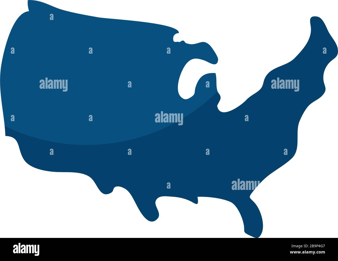 Usa map flat style icon design, United states america independence day ...