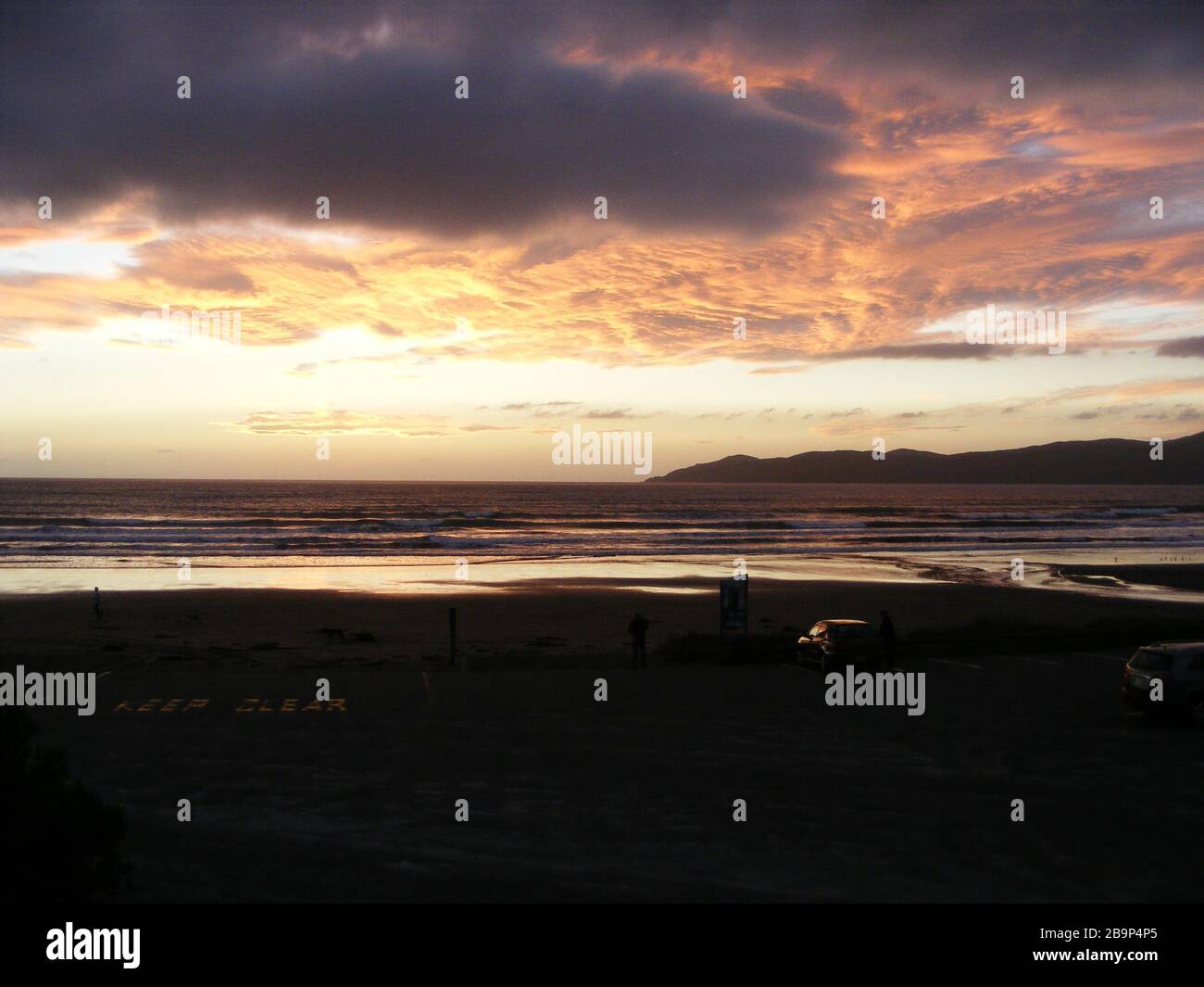 Beautiful scenery of New Zealand coastal sunset Stock Photo - Alamy