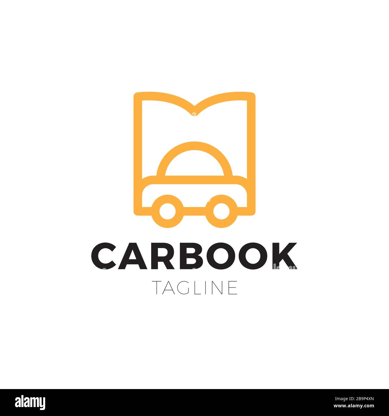 Vector car and open book logo combination. Vehicle and bookstore symbol ...