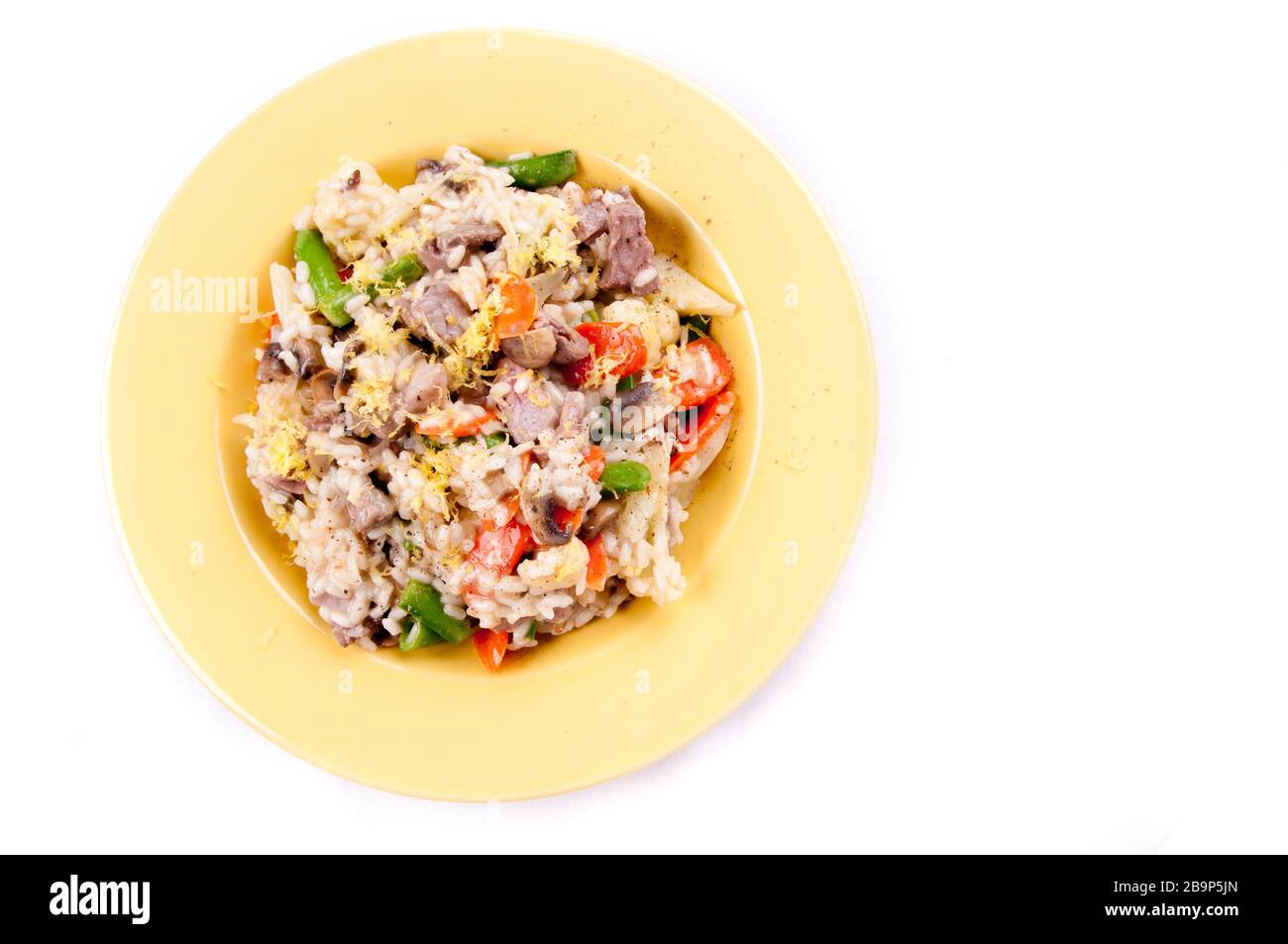 A lamb risotto with fresh vegetables Stock Photo - Alamy