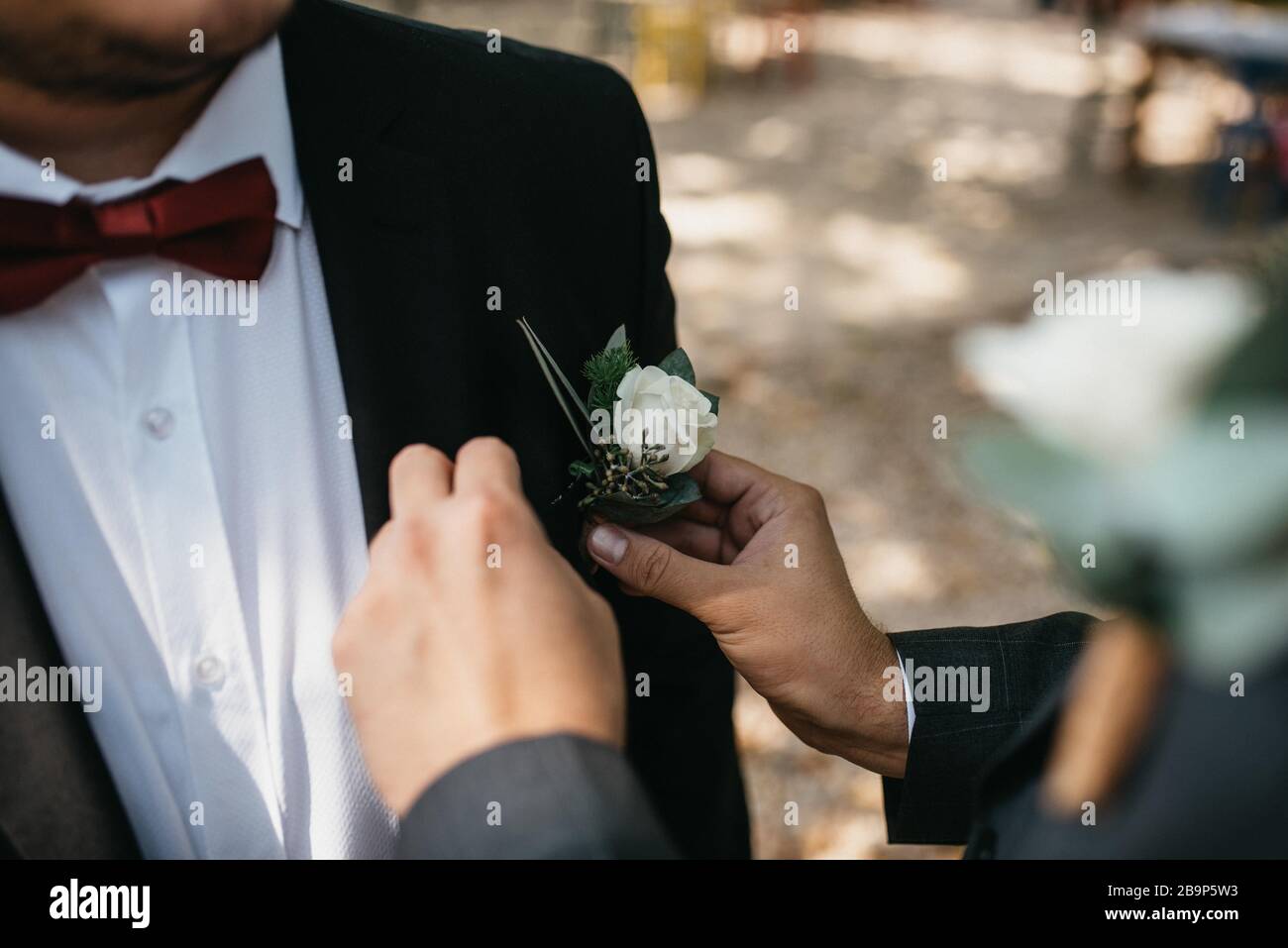 Small floral arrangements for a special eventv Stock Photo - Alamy