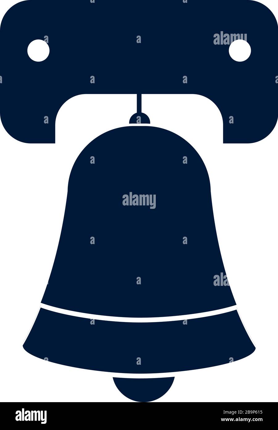 Bell silhouette style icon design, Ring alert alarm call jingle ...