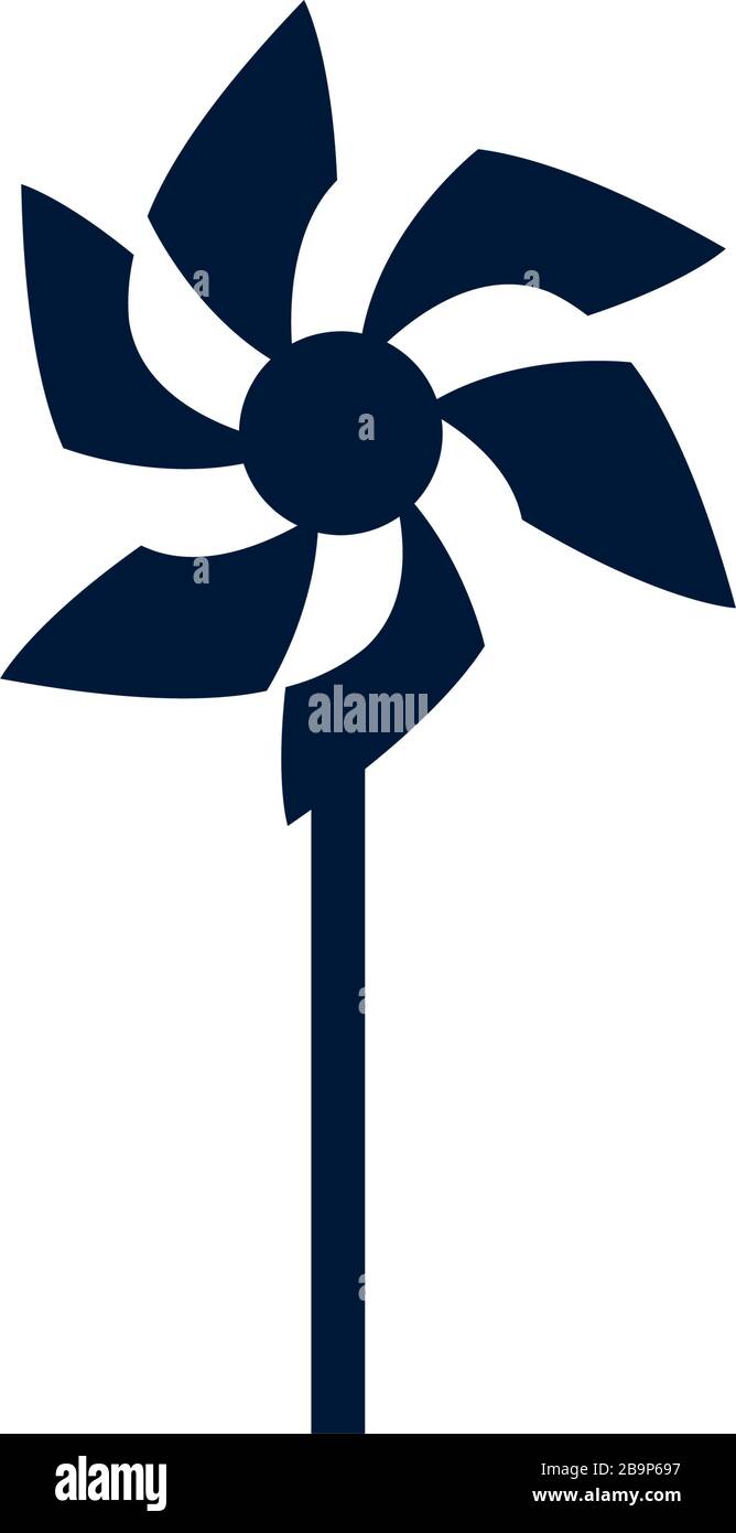 Pinwheel silhouette style icon design, Toy childhood play fun game gift ...