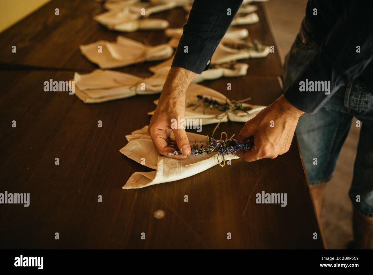 Small floral arrangements for a special eventv Stock Photo - Alamy
