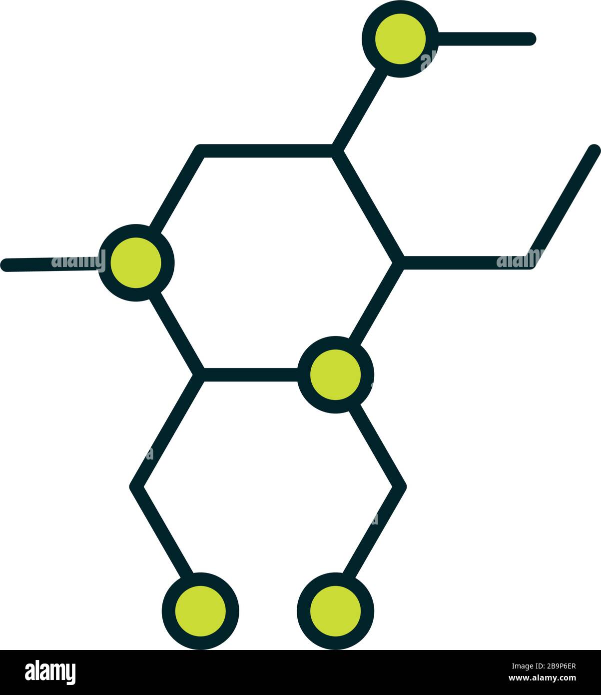 Virus line and fill style icon design, Bacterium organism molecule ...