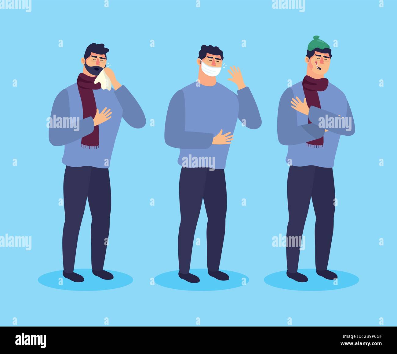 group of persons sick characters Stock Vector Image & Art - Alamy