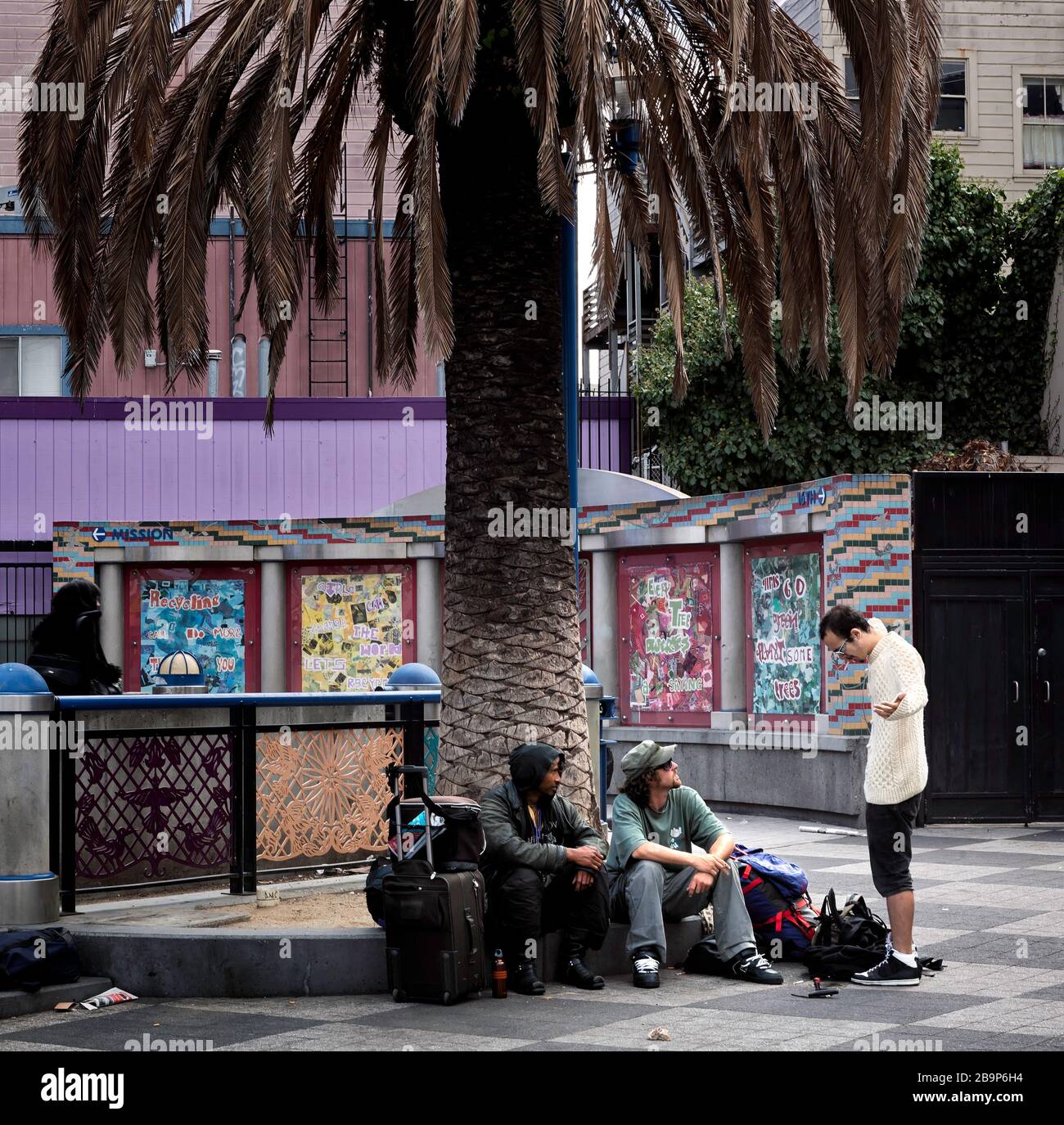 Colorful street scene with homeless men hi-res stock photography and ...