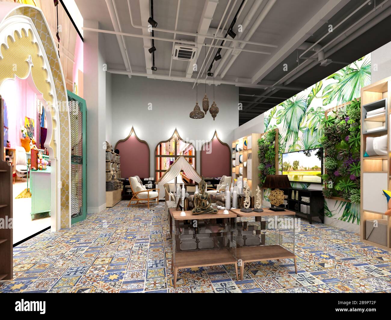 3d render of shop Stock Photo - Alamy