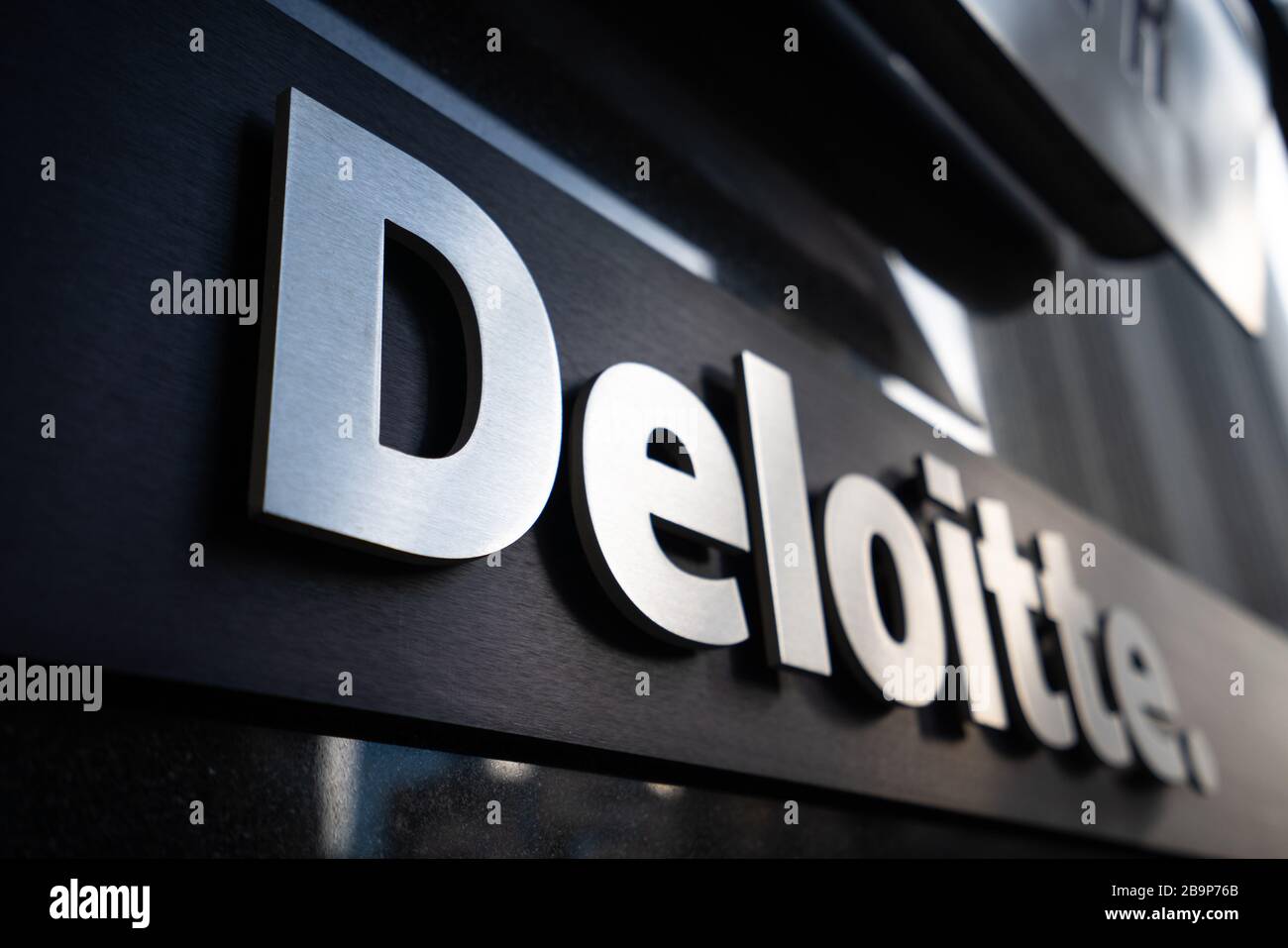 Los Angeles, USA. 1st Feb, 2020. A view of a Deloitte logo. Credit ...