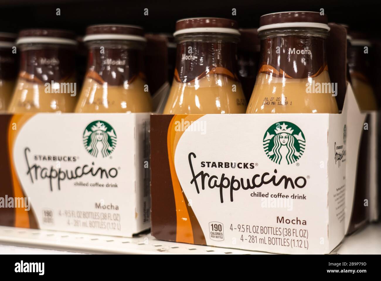 Los Angeles, USA. 1st Feb, 2020. Bottles of Starbucks Frappuccino ...