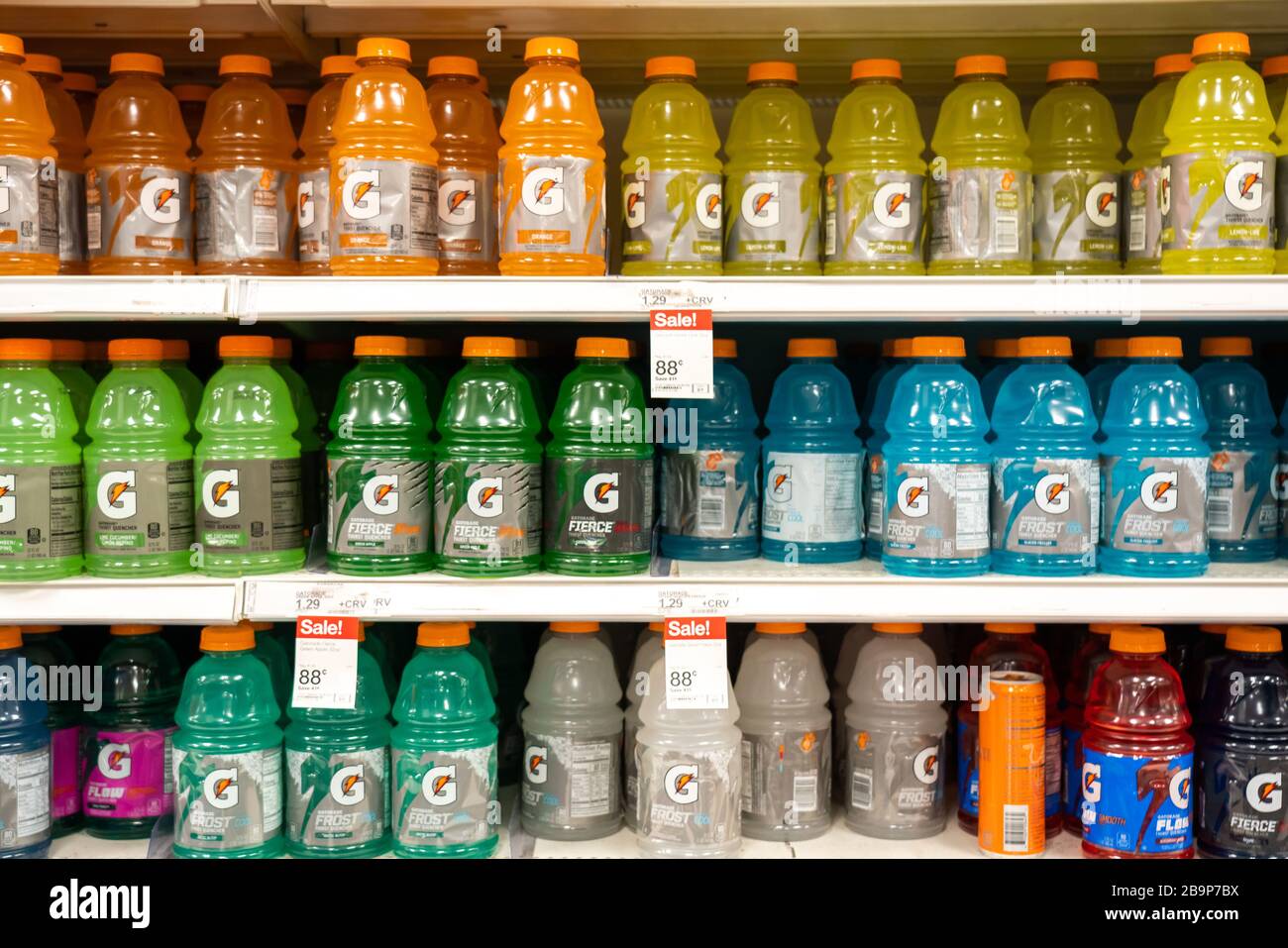 Los Angeles, USA. 1st Feb, 2020. Gatorade sports drinks seen in a ...