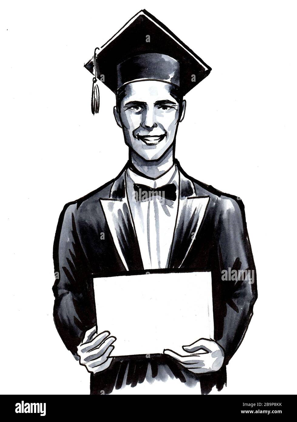 Happy male graduate Cut Out Stock Images & Pictures - Alamy