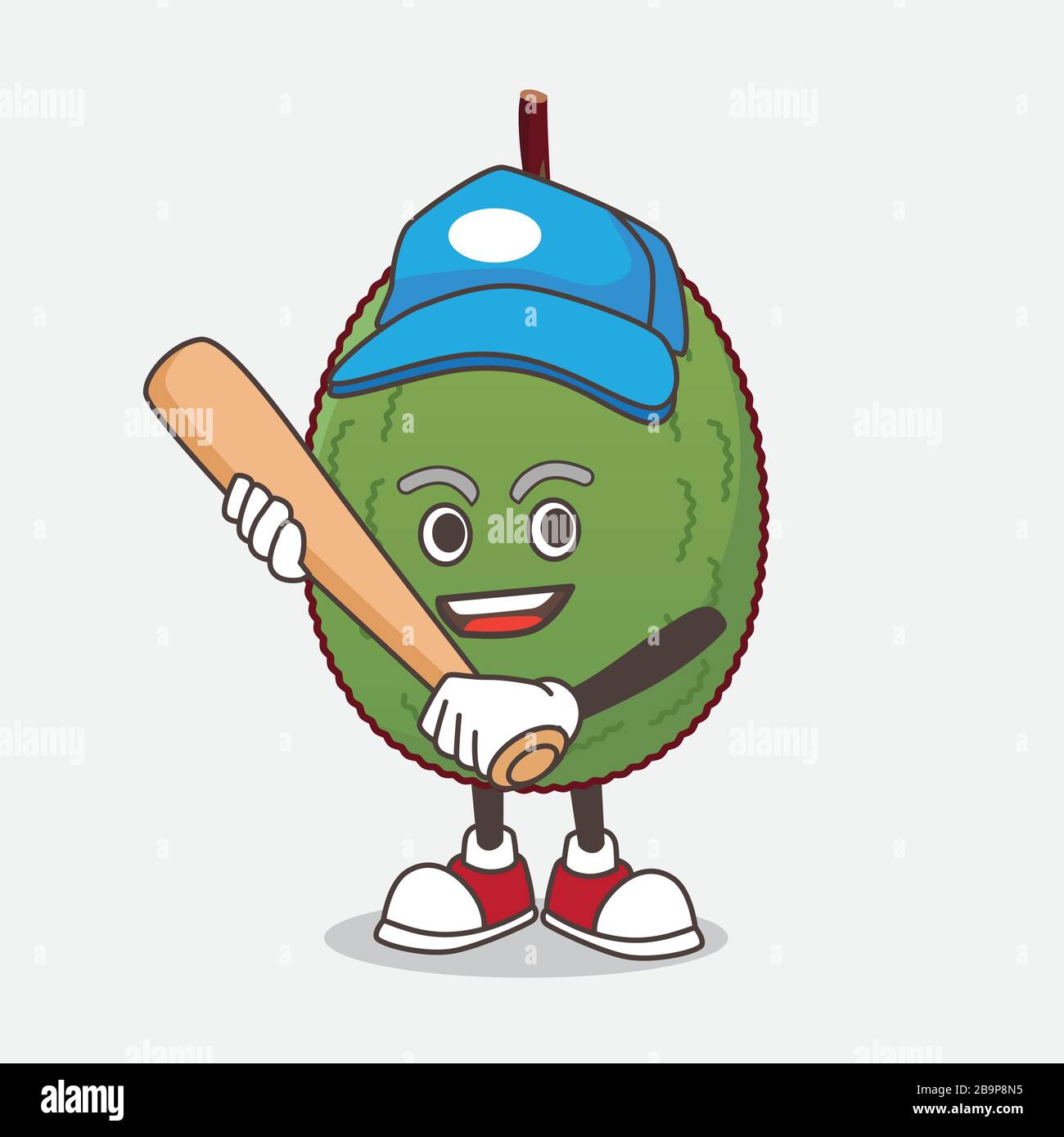 Green Jackfruit Mascot Character Vector Illustration Stock Vector Image ...
