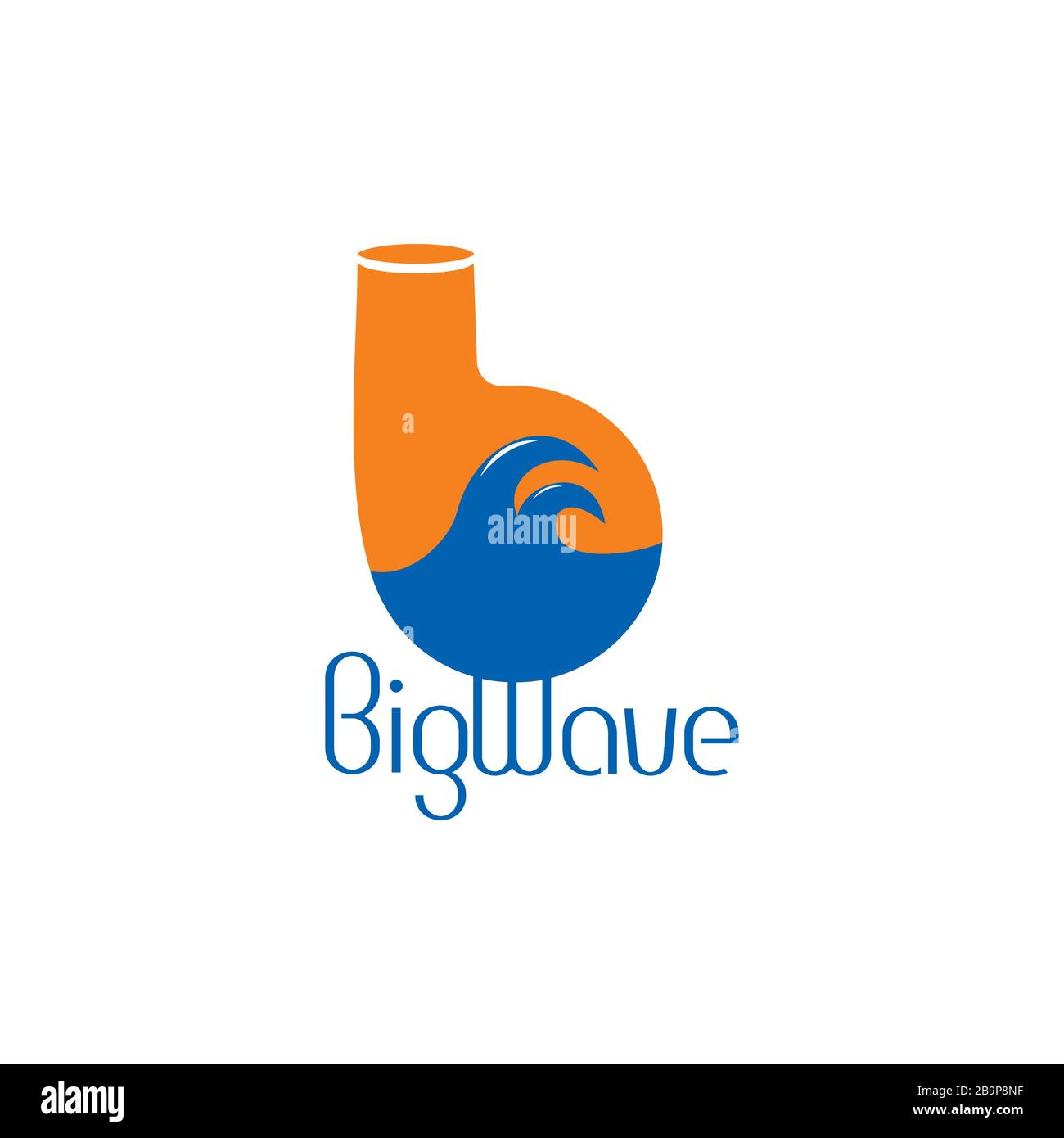 letter b big waves symbol logo vector Stock Vector Image & Art - Alamy