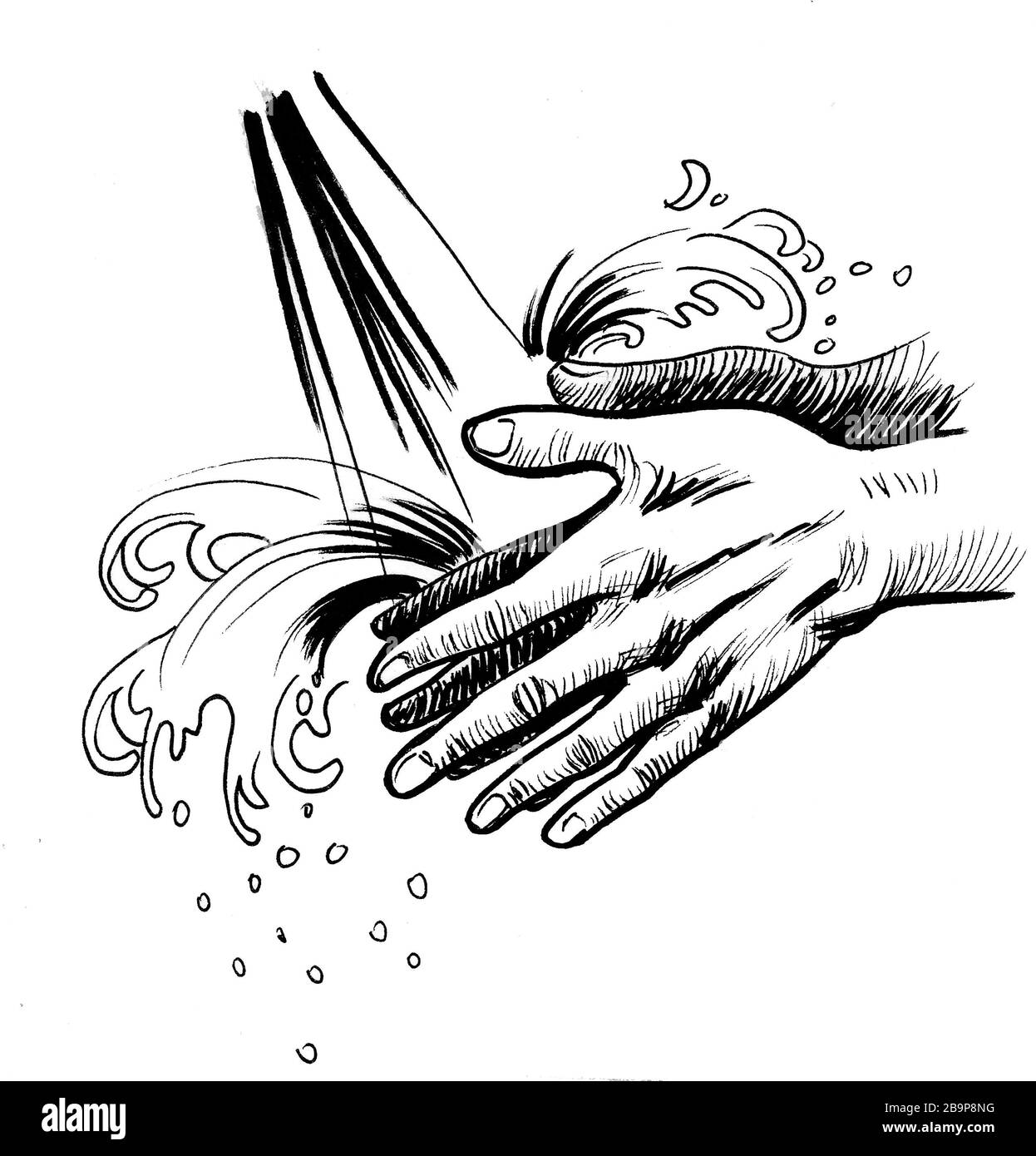 Washing hands soap Black and White Stock Photos & Images - Alamy