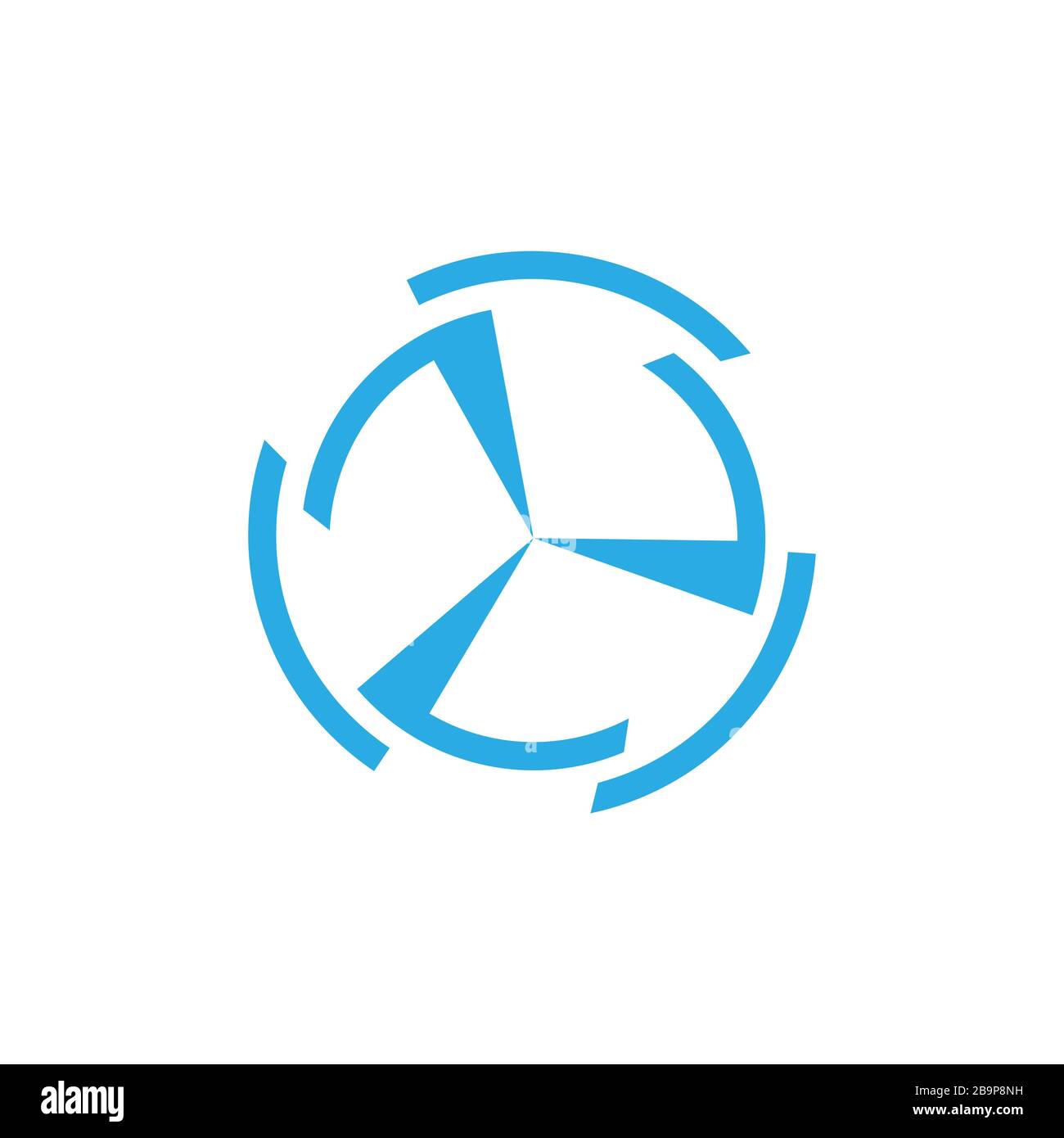 circle simple geometric turbine arrow logo vector Stock Vector Image ...