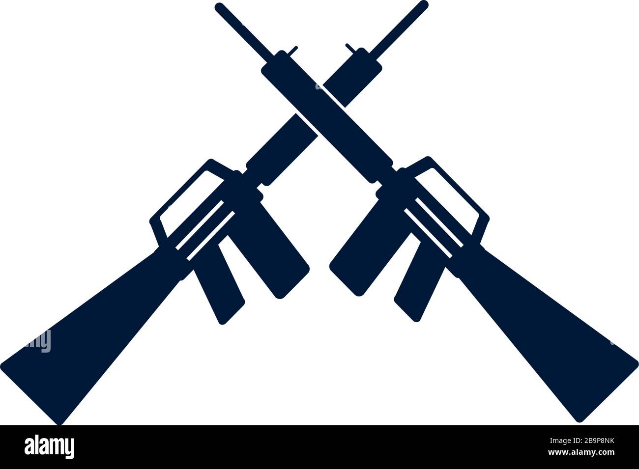 guns silhouette style icon design, Military armed forces patriotic ...