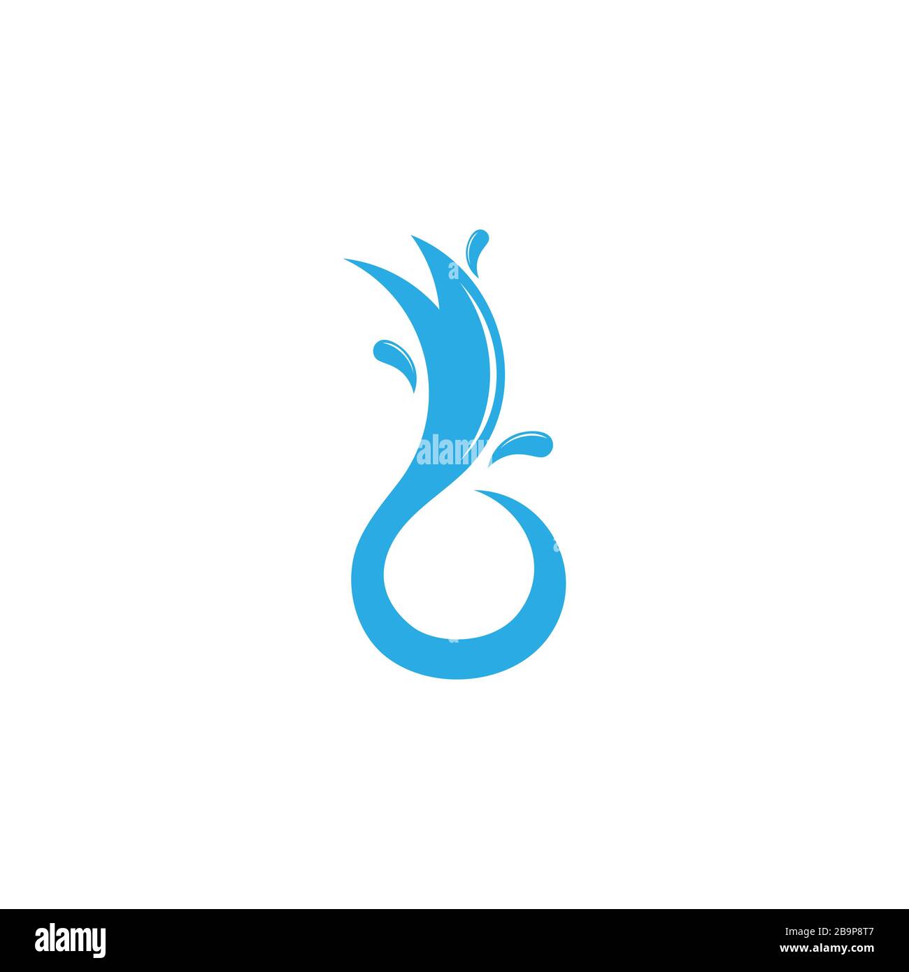 letter b blue water splash symbol logo vector Stock Vector Image & Art ...