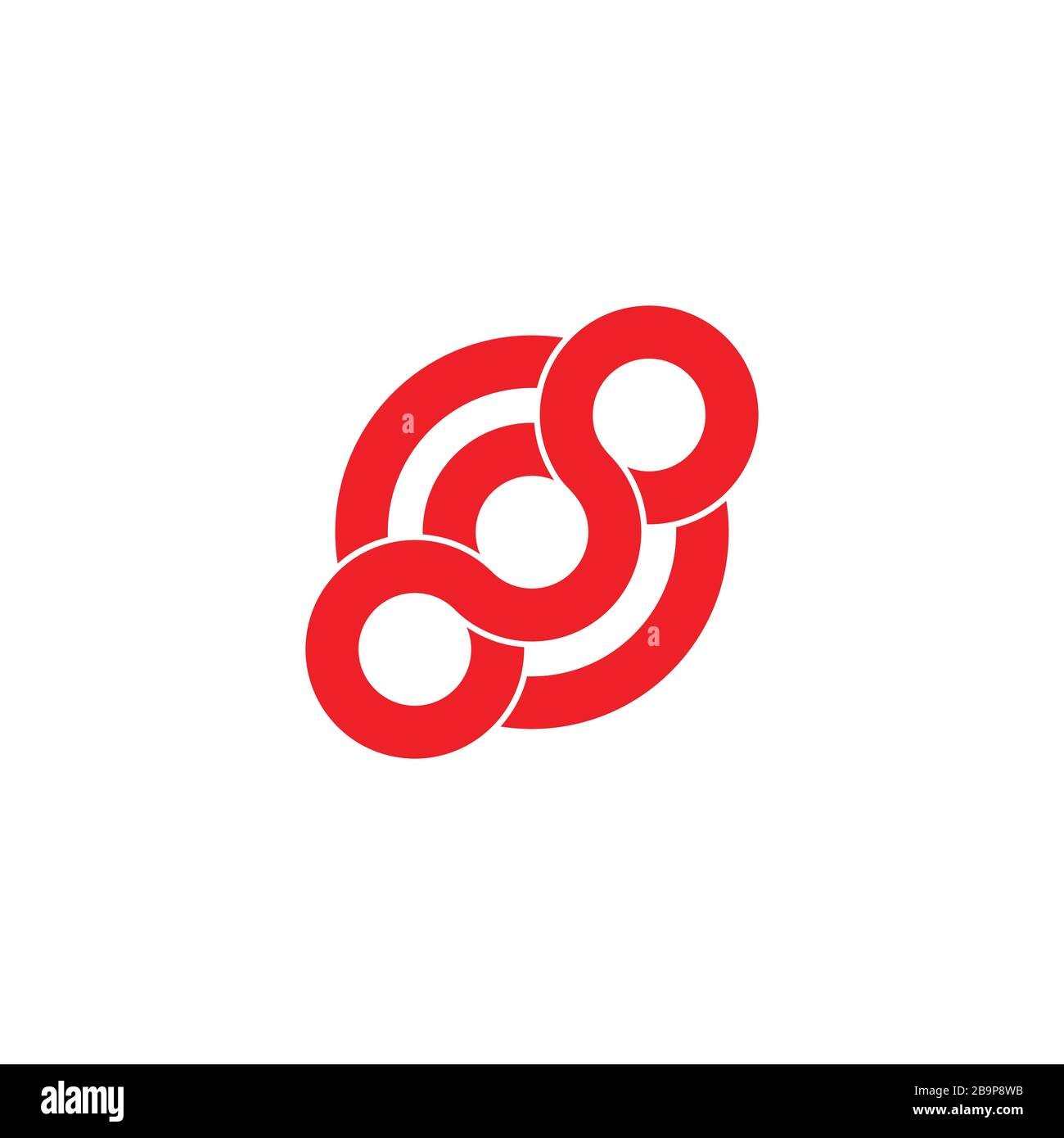 abstract linked helix infinity design logo vector Stock Vector Image ...